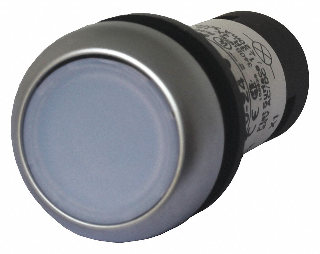 EATON, Illuminated, Extended Profile, Illuminated Push Button - 20AW84|C22-DRLH-W-K10-120 - Grainger