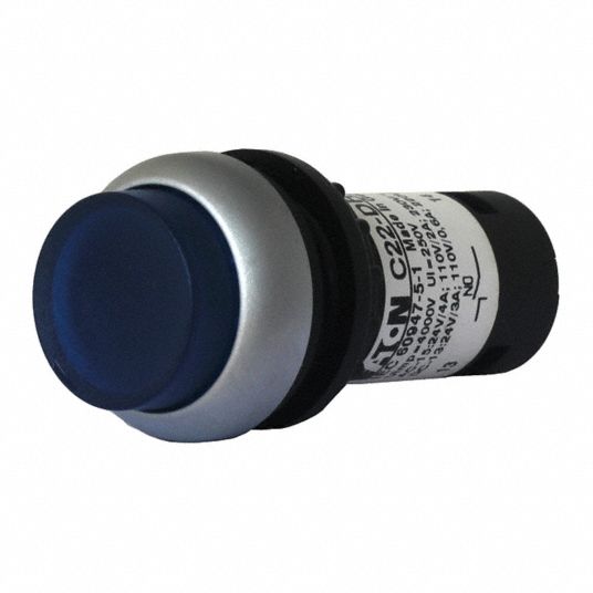EATON, Extended Profile, Non-Metallic, Illuminated Push Button - 20AX61|C22-DLH-B-K10-24 - Grainger