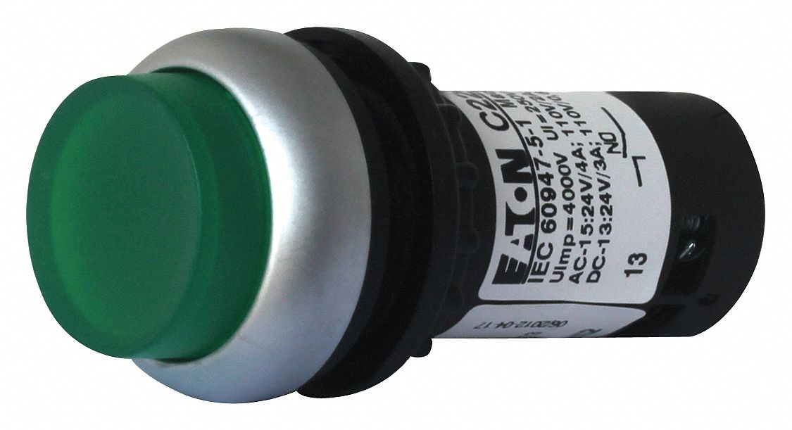 EATON Illuminated Push Button: Momentary, Green, 120, LED, 1NO ... EATON Illuminated Push Button: Momentary, Green, 120, LED, 1NO ...