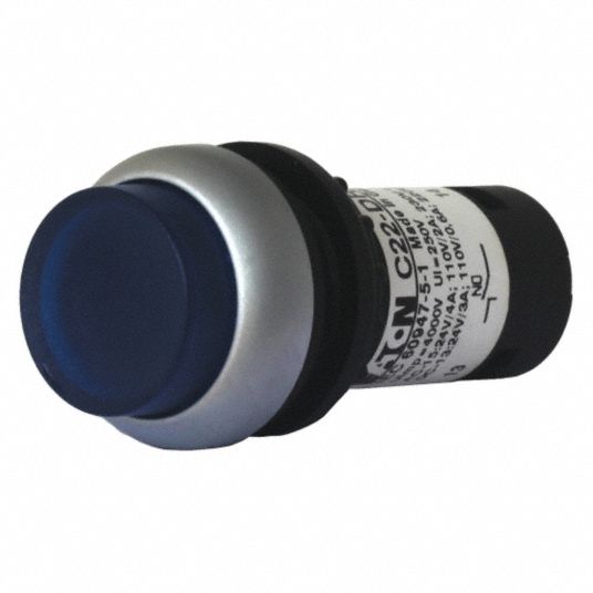 EATON, Flush Profile, Non-Metallic, Illuminated Push Button - 20AY18|C22-DRL-G-K10-120 - Grainger