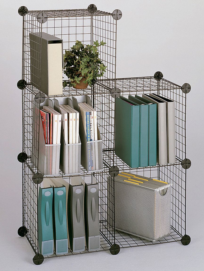 SAFCO Wire Cubes, Steel, Black - 20C541|5279BL - Grainger