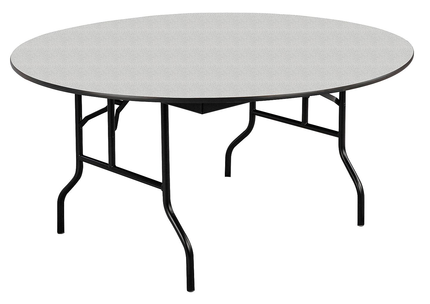 Round Folding Banquet Table, 30 in Height, 60 in Diameter, Gray Glace ...
