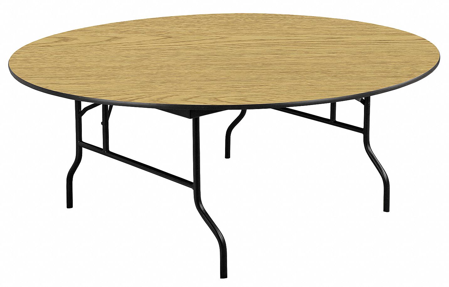 Round Folding Banquet Table, 30 in Height, 72 in Diameter, Oak - Grainger