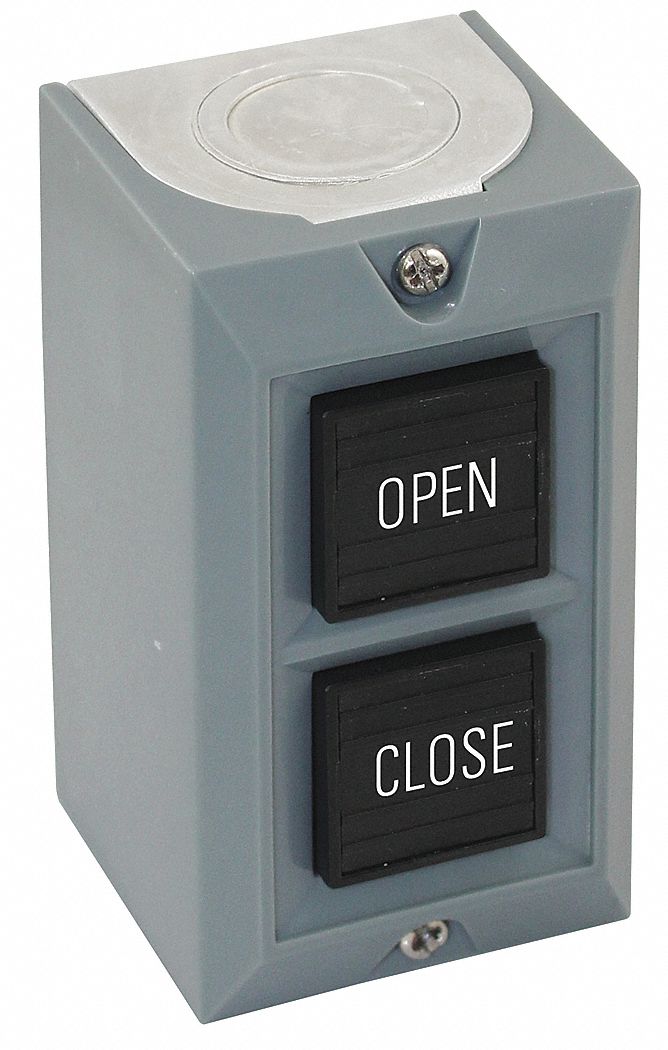 DAYTON Push Button Control Station: Momentary / Momentary, 2NO, Open ...