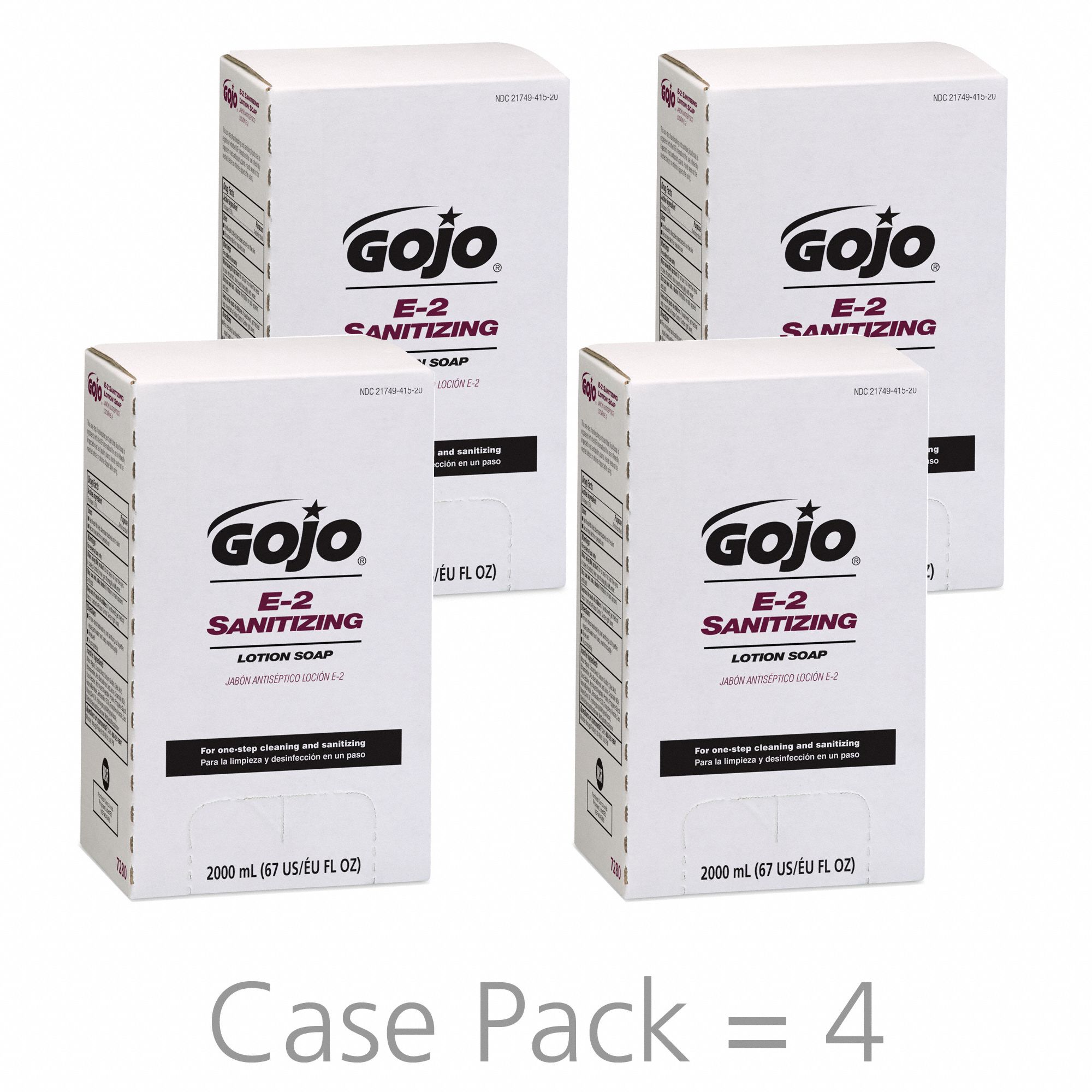 GOJO Liquid, Hand and Body Soap, Unscented, 2000mL, Cartridge, PK 4 ...