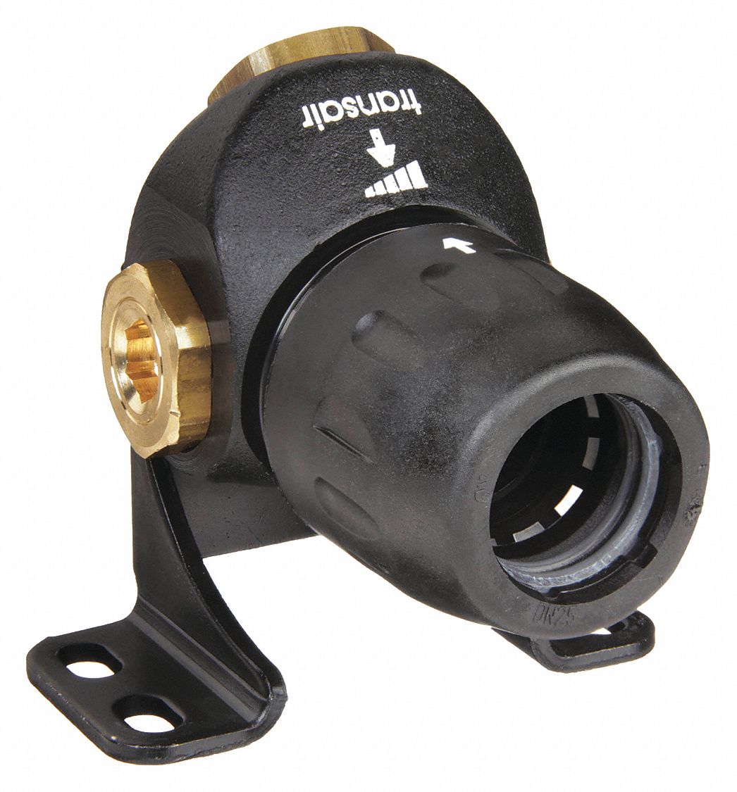 PARKER PORT WALL BRACKET 3,TRANSAIR,BRASS - Push-Fit Tees, Wyes, and ...