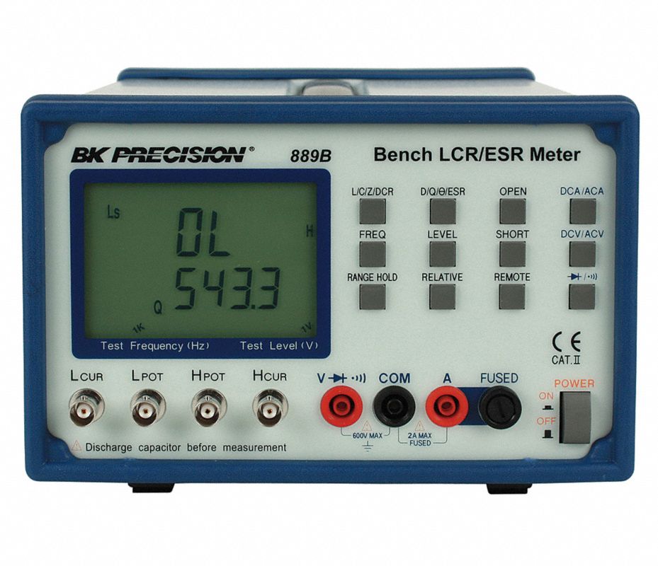 B&K PRECISION Medidor de LCR/ESR para Banco de Trabajo - Medidor LCR - 20FP79 | 889B - Grainger ...