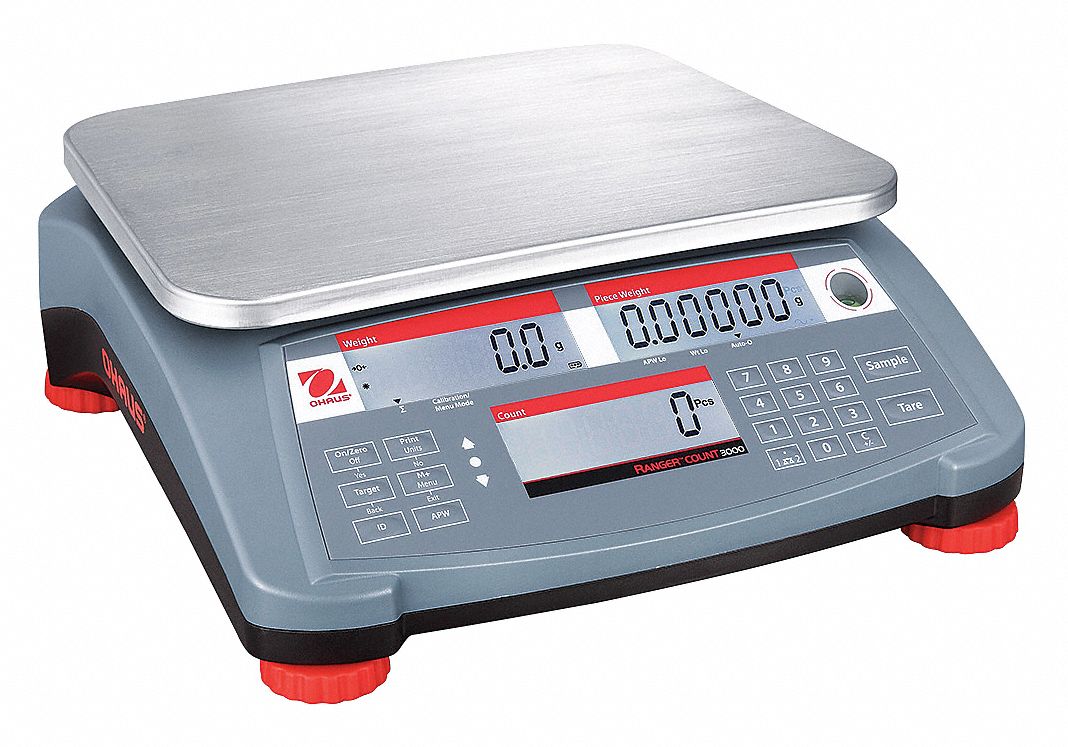 OHAUS COMPACT BENCH SCALE,LCD,30 LB 15 KG WT CAPACITY - Material ...