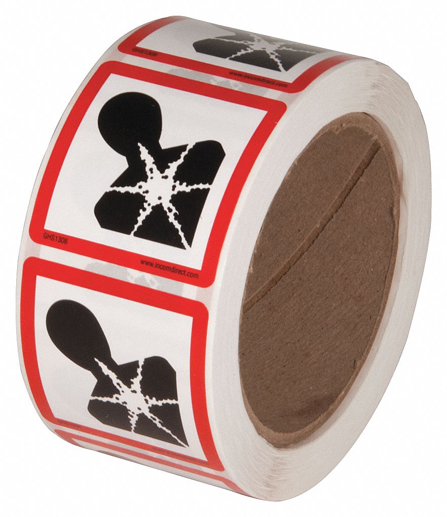 GHS SAFETY HEALTH HAZARD(2INX2IN) 250/ROLL - GHS Labels - ICMGHS1308 ...