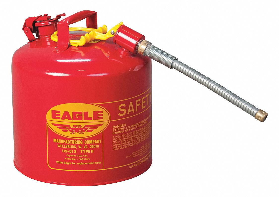 EAGLE, For Use With Flammables, 5 gal Capacity, Type II Safety Can ...
