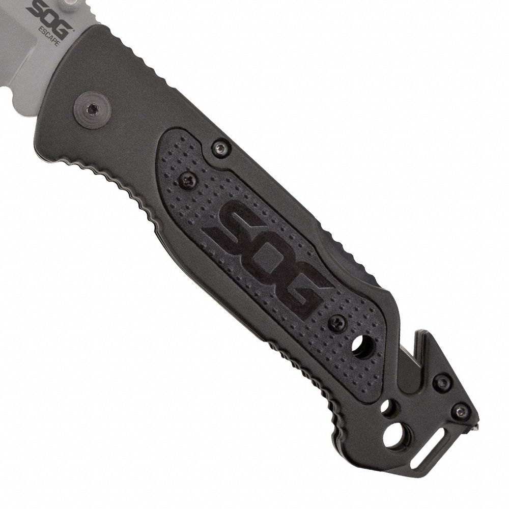 SOG Folding Rescue Knife: 3 1/2 in Blade Lg, 4 3/4 in Closed Lg, 8 1/4 ...