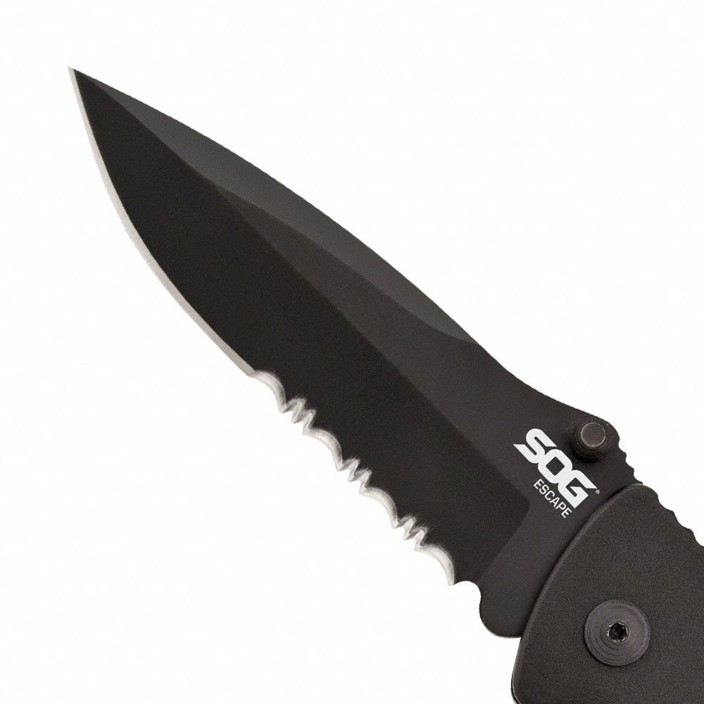 SOG Folding Rescue Knife: 3 1/2 in Blade Lg, 4 3/4 in Closed Lg, 8 1/4 ...