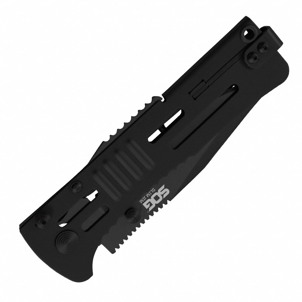 SOG Folding Knife: 3 1/4 in Blade Lg, 4 1/4 in Closed Lg, 7 1/2 in ...
