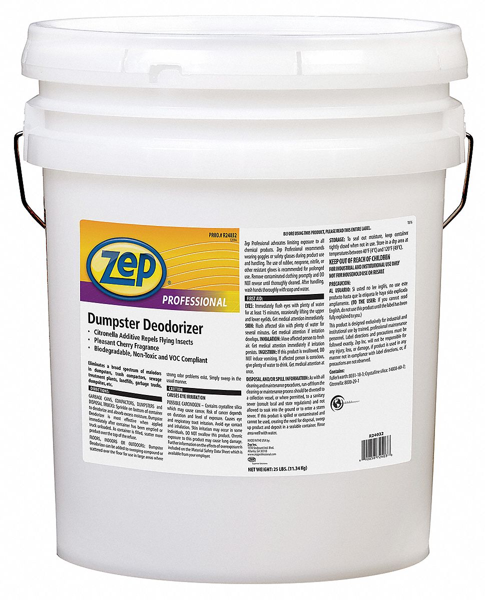 ZEP PROFESSIONAL, Drum, 30 lb Container Size, Deodorizer - 20H887 ...