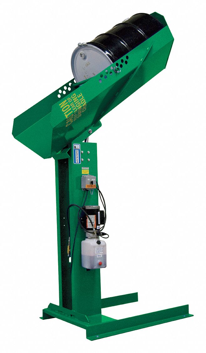 VALLEY CRAFT, Steel, 1,500 lb Wt Capacity, Low Level Drum Dumper ...