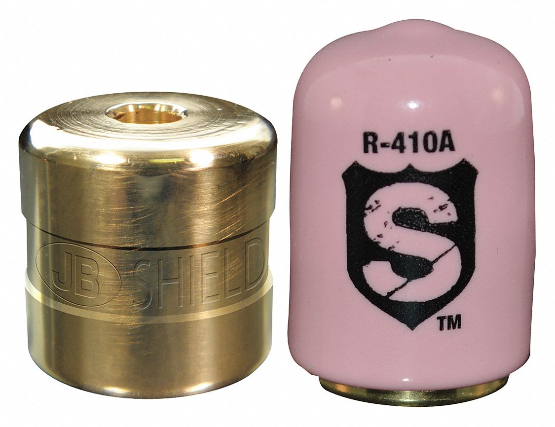 JB INDUSTRIES, Brass, 1/4 in Connection, Refrigerant Locking Cap ...