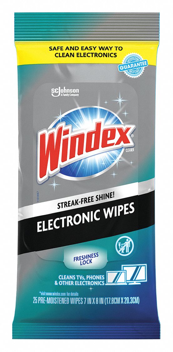 WINDEX, 12 x 12 in Sheet Size, 12, Electronics Wipes - 20J193|319248 ...