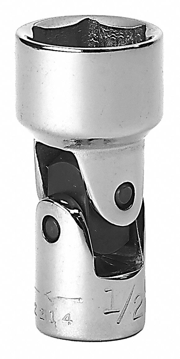 Flex Socket, 1/4 in Drive Size, Alloy Steel, Chrome Finish - Grainger