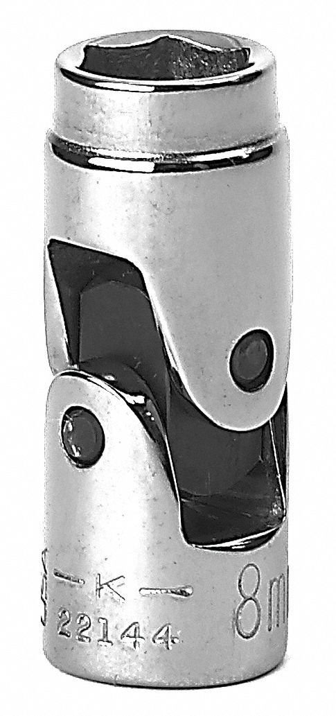 Socket, 1/4 in Drive Size, Chrome Finish - Grainger