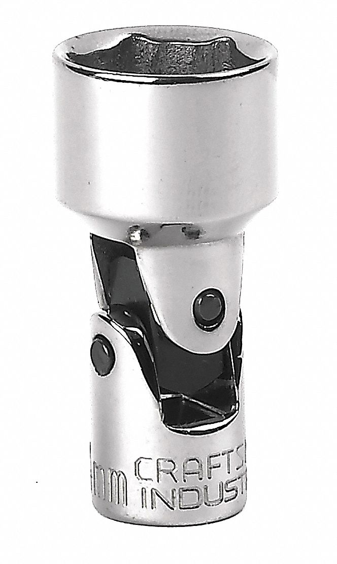 Socket, 1/4 in Drive Size, Chrome Finish - Grainger