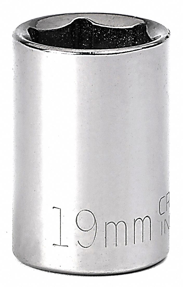 Socket, 1/2 in Drive Size, Chrome Finish - Grainger