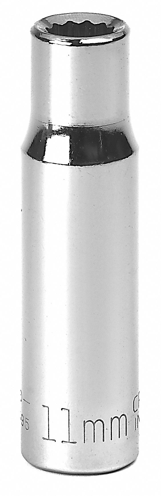 Socket, 1/2 in Drive Size, Chrome Finish - Grainger