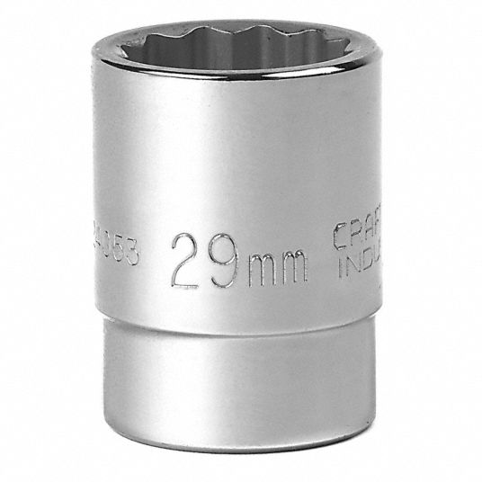 Socket, 3/4 in Drive Size, Chrome Finish - Grainger