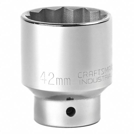 Socket, 3/4 in Drive Size, Chrome Finish - Grainger