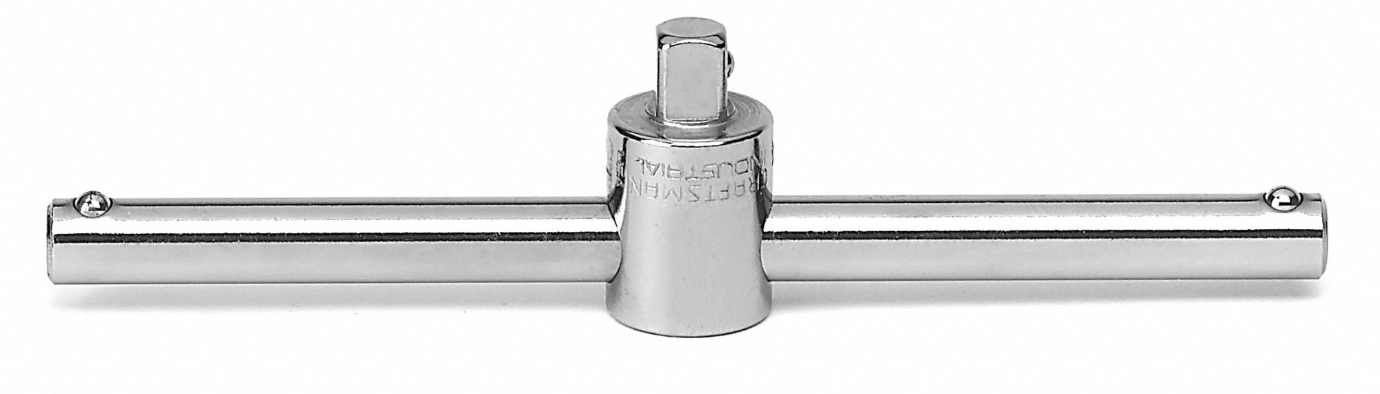 Slide Bar, Overall Length 5 in, Drive Size 1/4 in, Steel, Chrome - Grainger