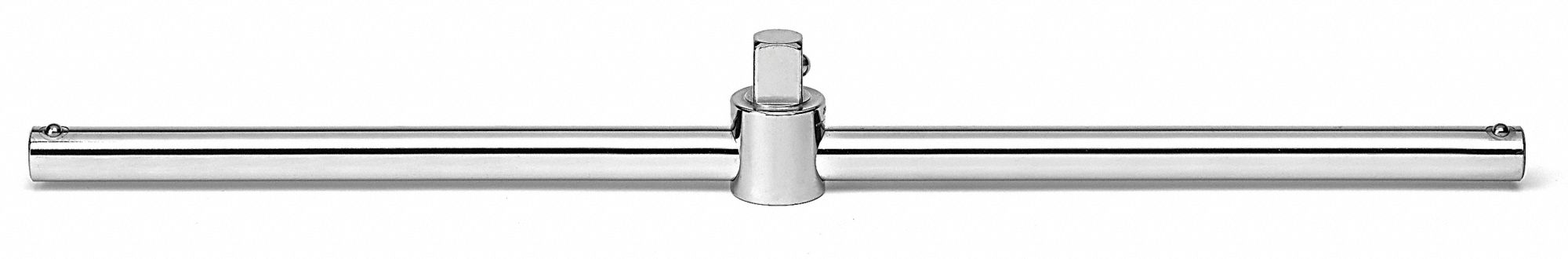 Slide Bar, Overall Length 15 in, Drive Size 1/2 in, Steel, Chrome ...