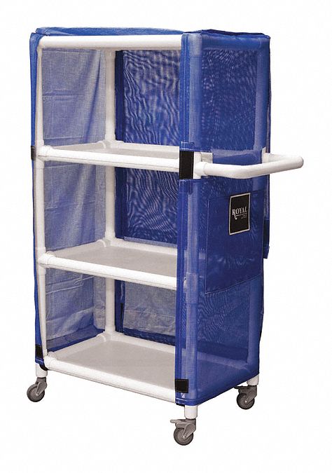 ROYAL BASKET TRUCKS, Blue, (2) Swivel/(2) Swivel with Brakes, Linen ...