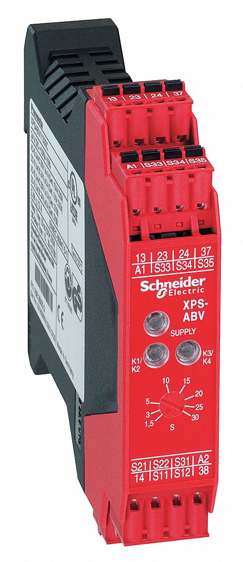 SCHNEIDER ELECTRIC Safety Monitoring Relay, 24V DC, 5A @ 300V, 1.50A ...