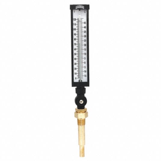 WINTERS Industrial Glass Thermometer, 30° to 300°F/0° to 150°C - 20JN83 ...