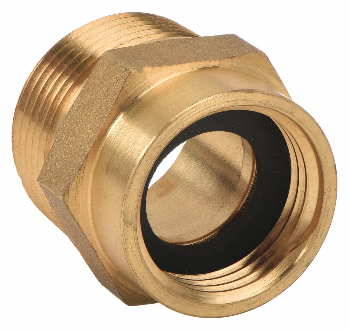 MOON AMERICAN, 3/4 in_1 in Compatible Pipe Size, GH X NPT, Fire Hose ...