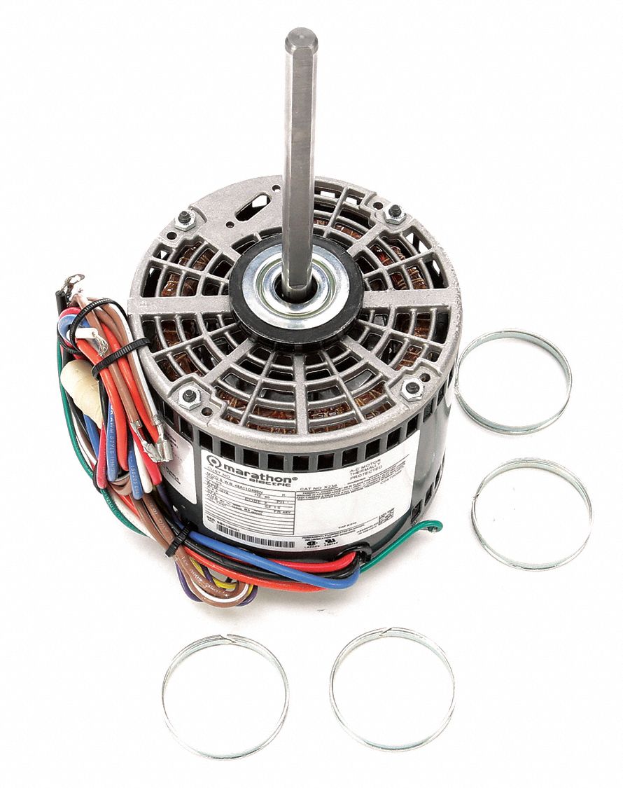 MARATHON MOTORS, 1/3 HP, 1,075 Nameplate RPM, Direct Drive Motor ...