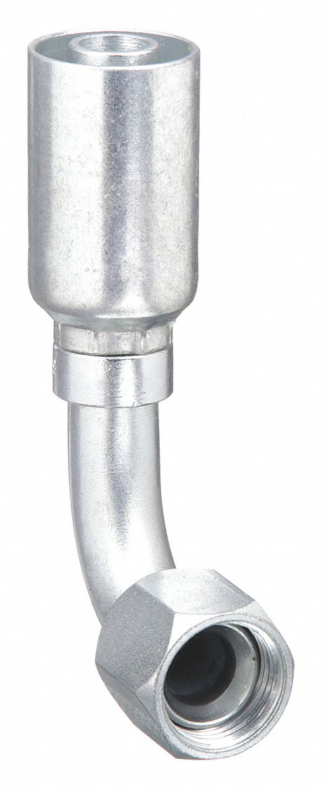 WEATHERHEAD, Steel x Steel, 90° Elbow, Hydraulic Crimp Fitting - 20JV83 ...