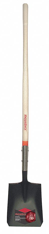 Shovel,Long,Wood,Square,Steel - Grainger