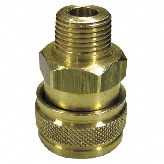 3/8 in (M)NPT, Ball Quick Coupler - 20JZ19|AL-QC3/8MB - Grainger