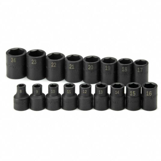 SK PROFESSIONAL TOOLS, Impact Socket Set - 58PT98|4036 - Grainger