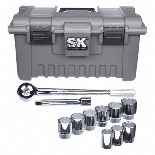 SK PROFESSIONAL TOOLS, 3/4 in Drive, 11 Piece, Socket Wrench Set ...