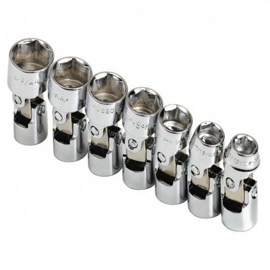 SK PROFESSIONAL TOOLS, SAE, 7 Pieces, Socket Set - 20K465|4607 - Grainger