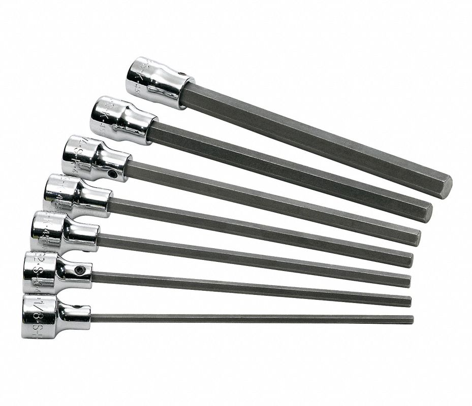 SK PROFESSIONAL TOOLS Juego de Llave de Dados Acero S2 3/8" 7 piezas ...