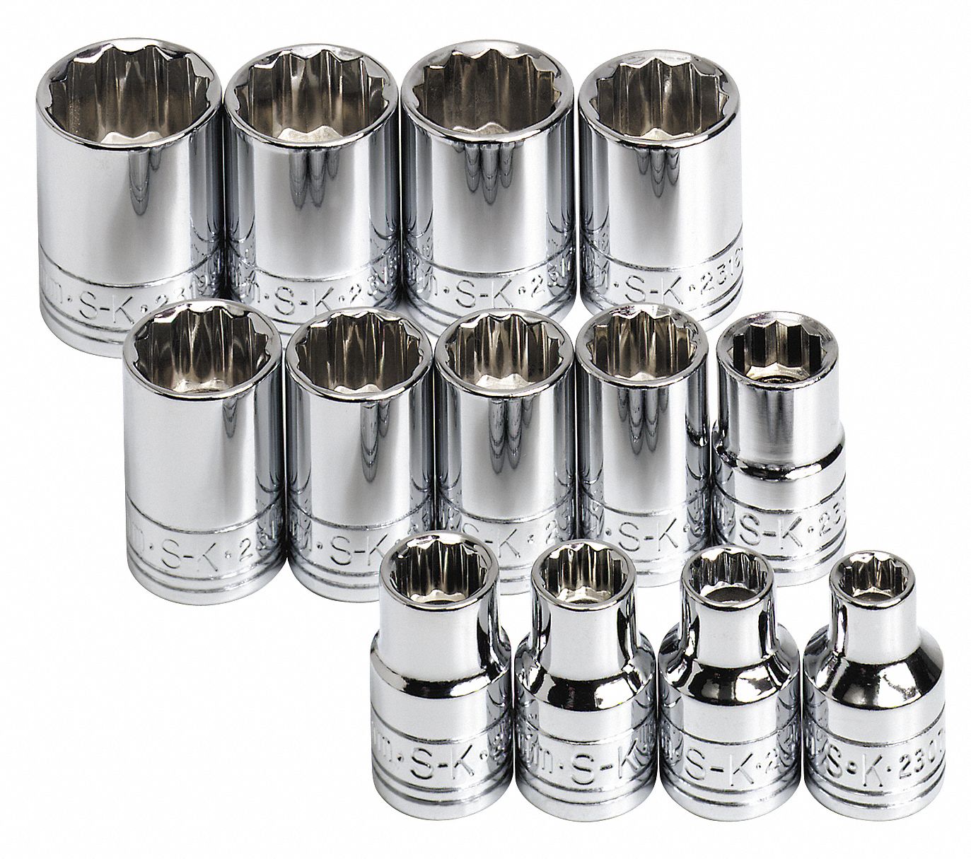SK PROFESSIONAL TOOLS Socket Set Socket Size Range 7 Mm To 19 Mm Hand