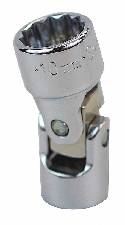 SK PROFESSIONAL TOOLS Flex Socket: 1/4 in Drive Size, 10 mm Socket Size ...