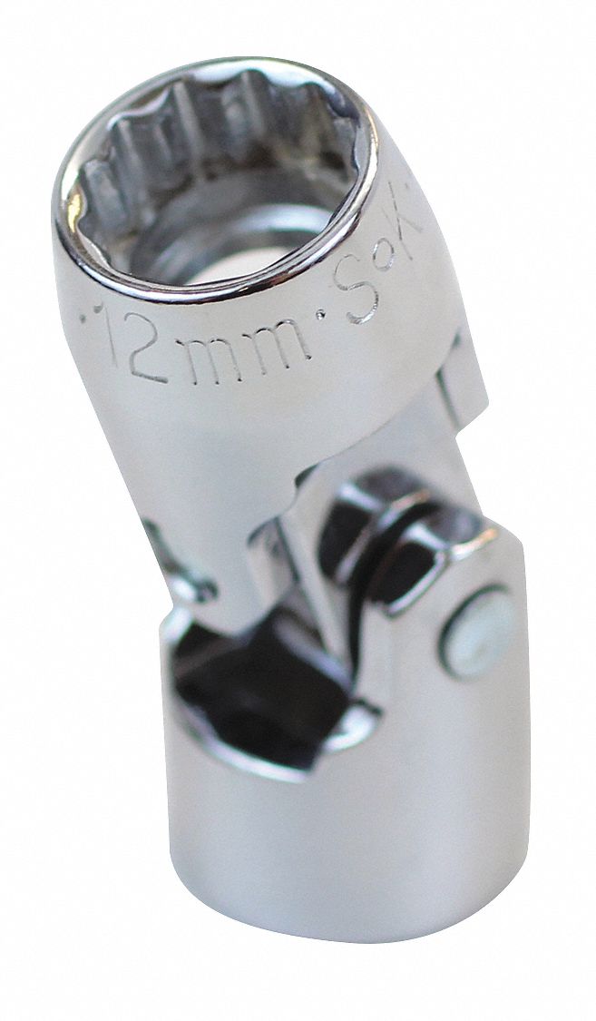 SK PROFESSIONAL TOOLS, 3/8 in Drive Size, 12 mm Socket Size, Flex ...