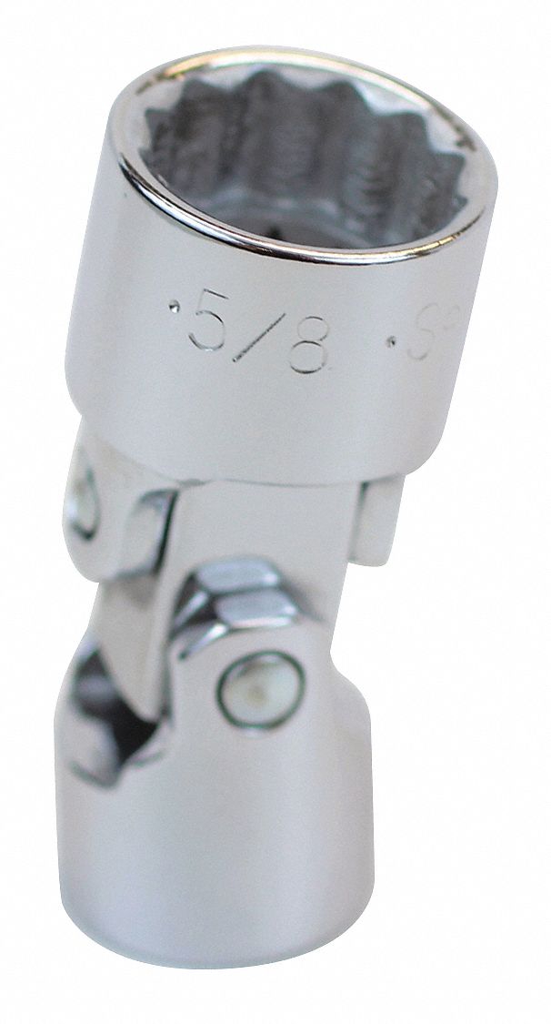 SK PROFESSIONAL TOOLS Flex Socket: 3/8 in Drive Size, 5/8 in Socket ...