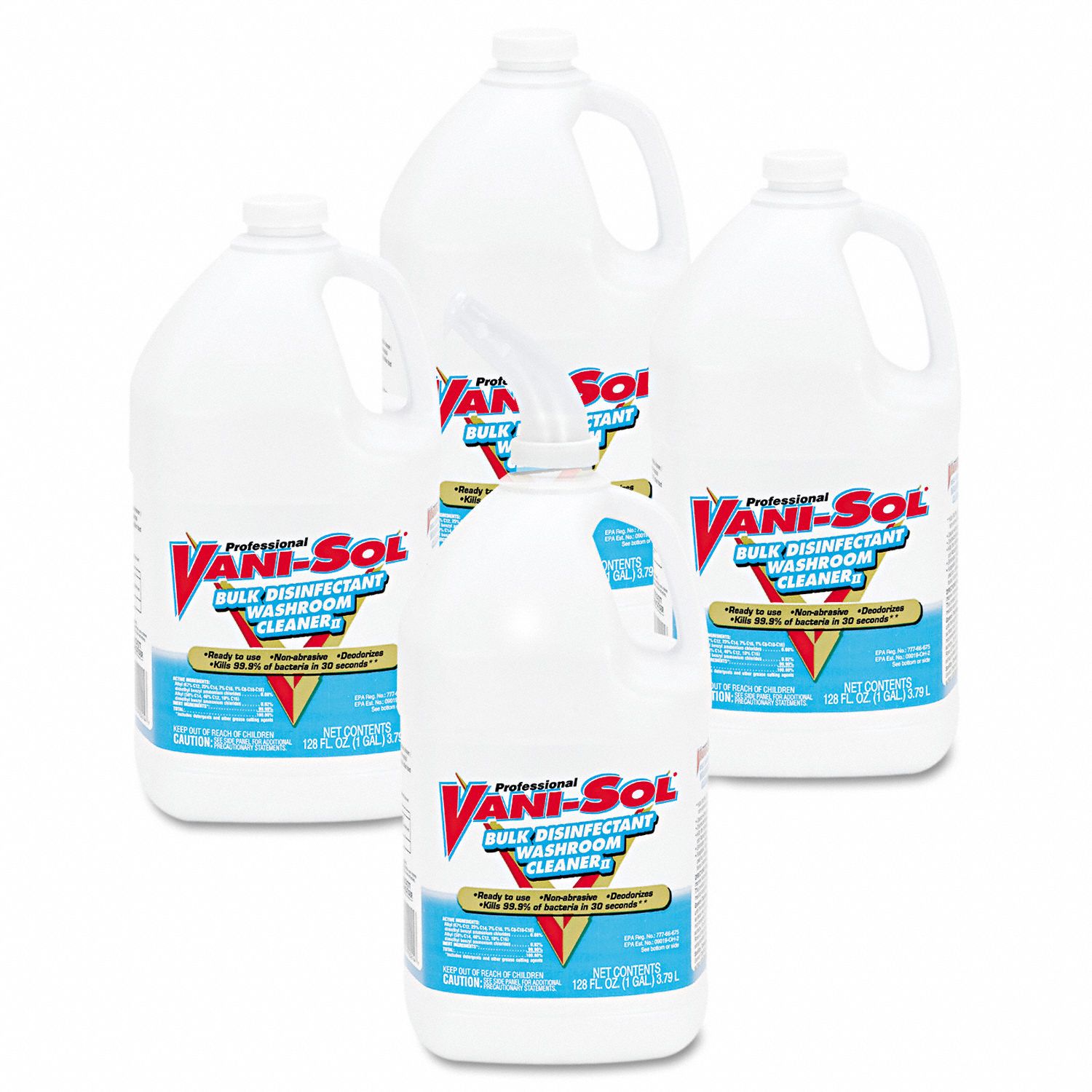 VANI-SOL Bathroom Cleaner: Jug, 1 gal Container Size, Ready to Use ...