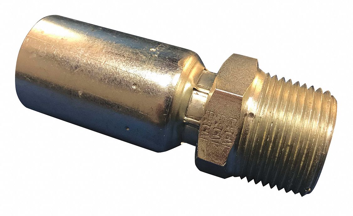 KURT, Carbon Steel, Straight, Hydraulic Crimp Fitting - 55RT65|MP-12-16 ...