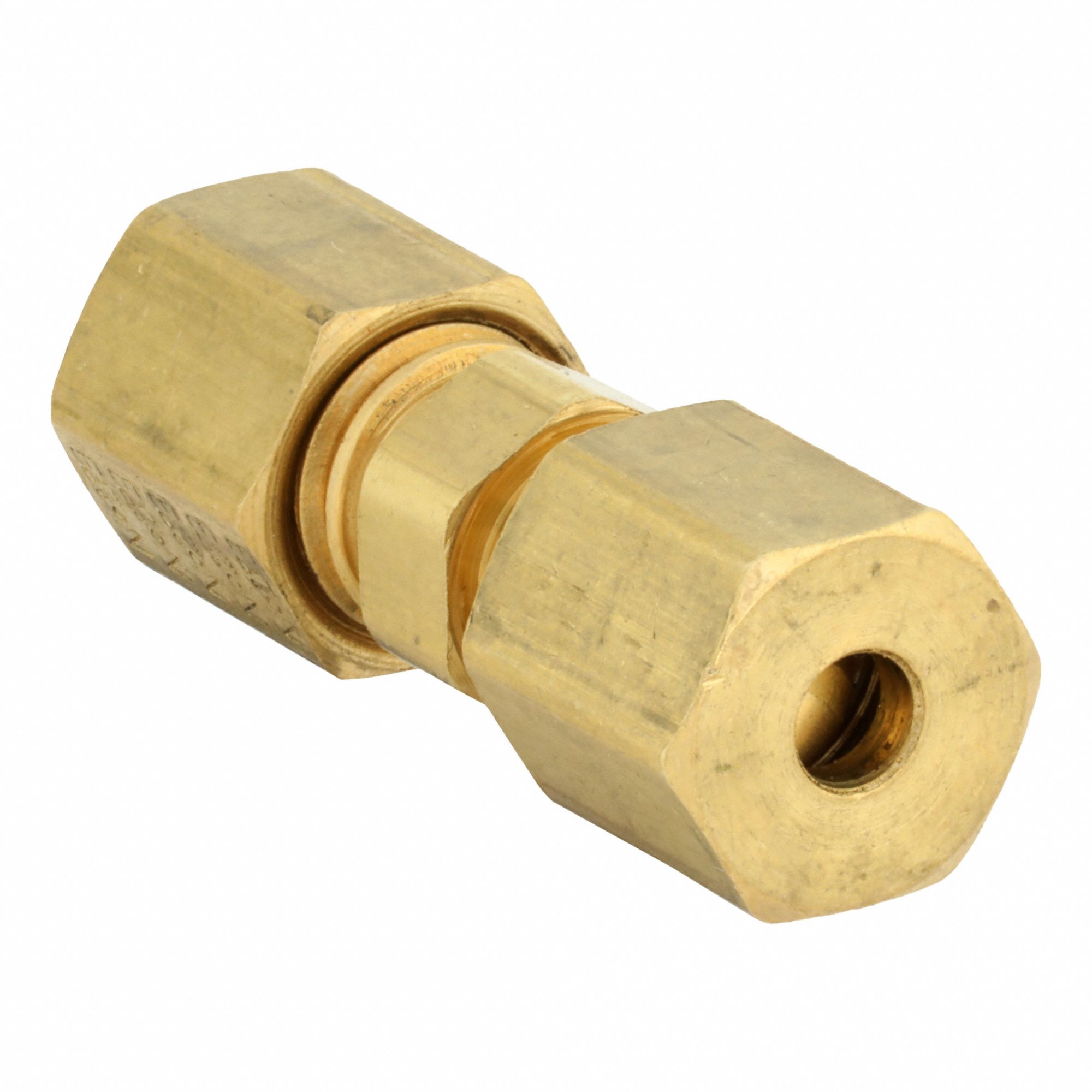 WEATHERHEAD, 1/8 in OD x 1/8 in OD Fitting Size, Compression x ...