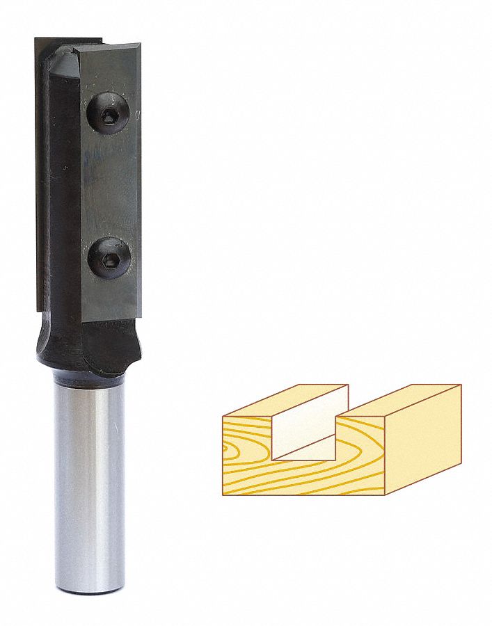 WESTWARD Straight Cut Profile Router Bit, Carbide, 1/8 in Cutter Dia ...